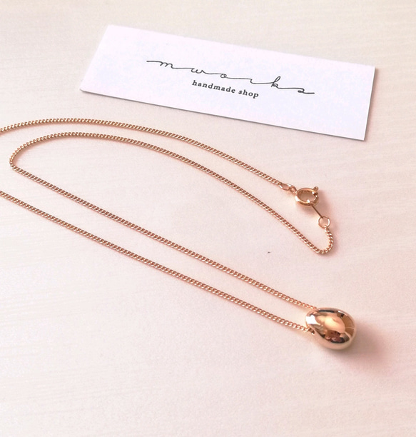 16kgp ぷっくりdropチャーム*一粒∴ネックレス ネックレス・ペンダント M-works 通販 15113482｜Creema(クリーマ)