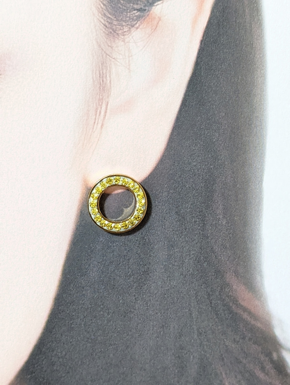 半額お値下げステンレスサークルスワログルーデコピアス4色 ピアス（その他） Yoko Shine 通販 15123047｜Creema(クリーマ)