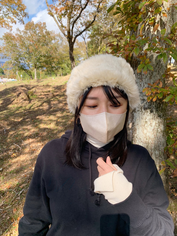 世界的有名ブランドも使用 高品質eco fur turban White / エコファー ターバン ヘアバンド 白 ヘアバンド・ターバン ...