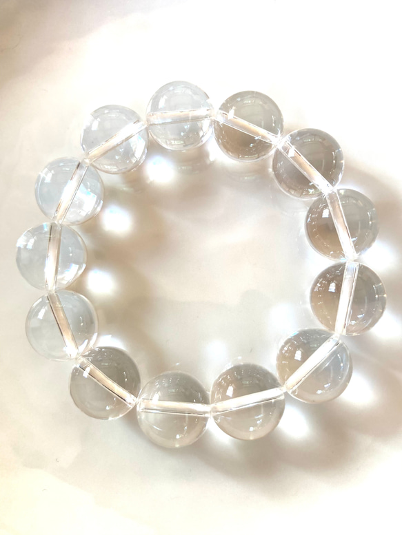 天然石【クリスタル ブレスレットAAA 】内径15cm 14mm玉 ブレスレット Sawre Rera 通販 15126678｜Creema(クリーマ)