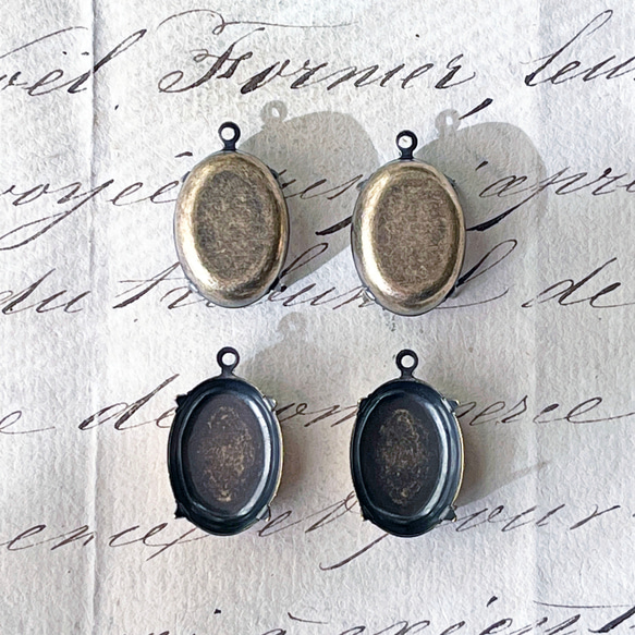 Rhinestone Settings Oval 18×13mm [STG-151]＊1-Ring＊4個＊ 金具・チェーン Lyrique ...