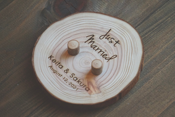 丸太のリングピロー(バスケットアレンジ) リングピロー GiuminG 通販 15131114｜Creema(クリーマ)