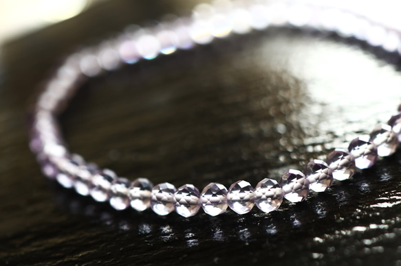 …☆プレミアムブレス☆…☆麗しの輝き・ピンクアメジスト：4×3ミリ（ラウンドカット）☆…☆天然石☆… ブレスレット 七色の小鳥 通販 ...