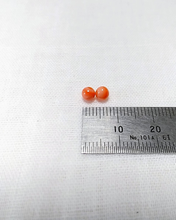 ピンクサンゴピアス K18 or プラチナ900ピアス ピアス（スタッド・一粒） kazarido 通販 15131293｜Creema(クリーマ)