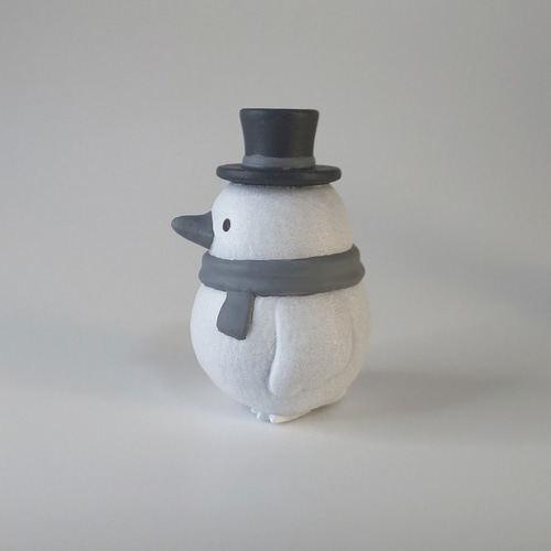 受注生産】雪だるまみたいな小鳥の置物《モノトーン》 その他 受注生産】雪だるまみたいな小鳥の置物《モノトーン》 その他
