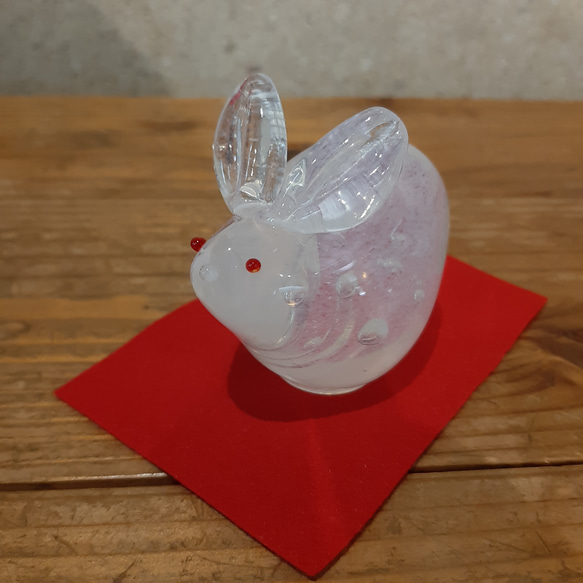 干支 うさぎ1・B オパール ガラスの置物 その他置物 ガラス日和 通販 15136019｜Creema(クリーマ)