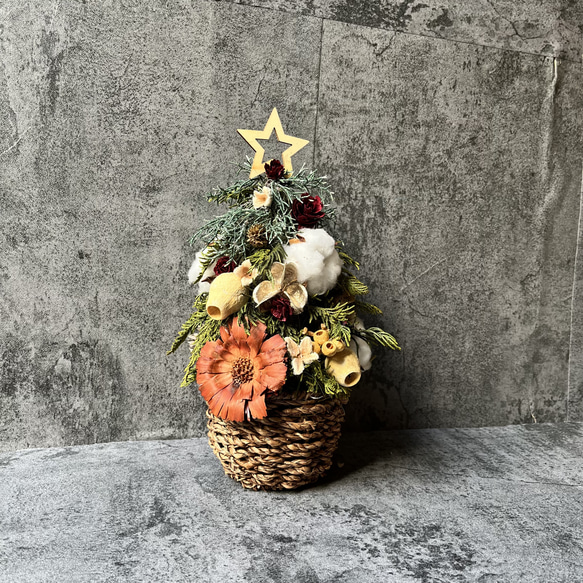 ワイルドフラワーとコットンのツリー ドライフラワー 悠創カンパニー 通販 15139803｜Creema(クリーマ)