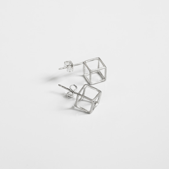シンプルピアス Sabionando（さびおなんど）Cube シルバーピアス Silver Silver925 ピアス（スタッド・一粒 ...