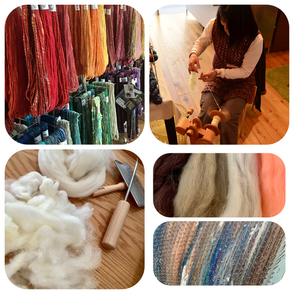 tenna + 手つむぎ毛糸 手紡ぎ糸 毛糸 メリノウール 群青 約65g #1458 毛糸 tenna + 通販｜Creema(クリーマ)