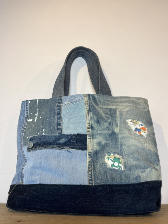 デニムトートバッグ トートバッグ beebird 通販 15151461｜Creema(クリーマ)