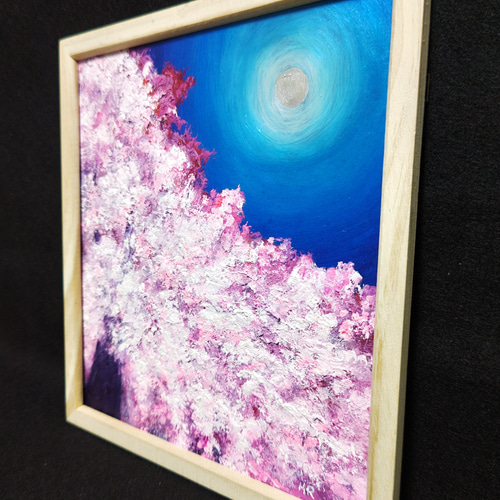 油絵 絵画 【満月の桜】 絵画 HR 通販 15174787|Creema(クリーマ) 油絵 絵画 【満月の桜】 絵画 HR 通販 15174787|Creema(クリーマ)