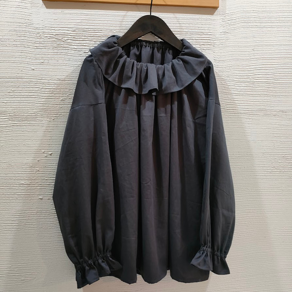 フリルカラースモック M/L ブラウス kurumi no mori* 通販 15176876｜Creema(クリーマ)