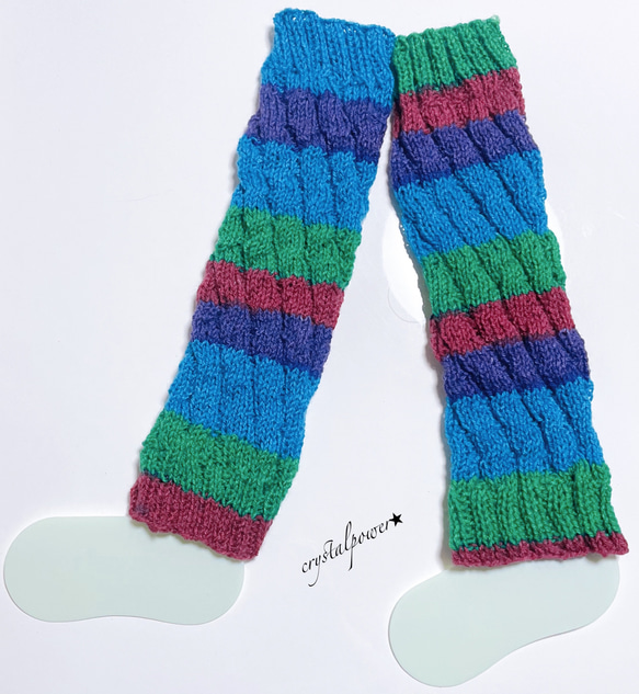 ふわふわ ︎スパイラルロングレッグウォーマー その他ファッション crystalpower 通販 15193232｜Creema(クリーマ)