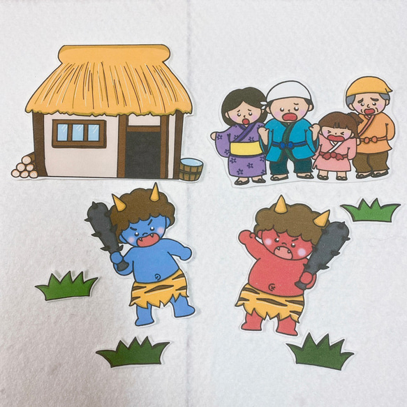 泣いた 赤鬼 パネルシアター お話 物語 台本つき 節分 おもちゃ・人形 risu 通販 15196579｜Creema(クリーマ)