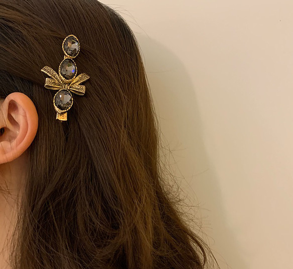 【2023.1新作♥即日発送】韓国ファッション アンティーク調ヘアピン ワニクリップ ヘアアクセサリー -7092 ヘアピン Balena ...