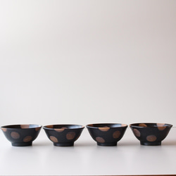 ご飯茶碗 黒 ドット 茶碗・めし碗 saasa工房 通販｜Creema(クリーマ) 15200997