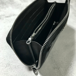 ラウンドファスナーウォレット ROUND FASTENER ( クロコ型押し・ビッグコンチョ) ／ 本革 手作り 革小物 長財布 ハンガー ...