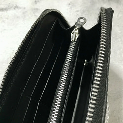 ラウンドファスナーウォレット ROUND FASTENER ( クロコ型押し・ビッグコンチョ) ／ 本革 手作り 革小物 長財布 ハンガー ...