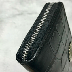 ラウンドファスナーウォレット ROUND FASTENER ( クロコ型押し・ビッグコンチョ) ／ 本革 手作り 革小物 長財布 ハンガー ...