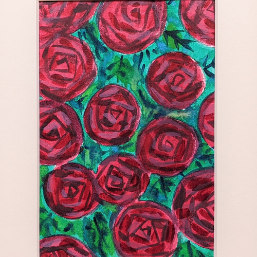 バラの花籠 旧き 原画 「 F6 油彩画 」 バラの花籠 旧き 原画 「 F6 油彩画 」