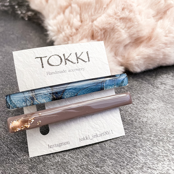 ヘアクリップ＊アルコールインクアート ヘアクリップ・バナナクリップ TOKKI 通販｜Creema(クリーマ)
