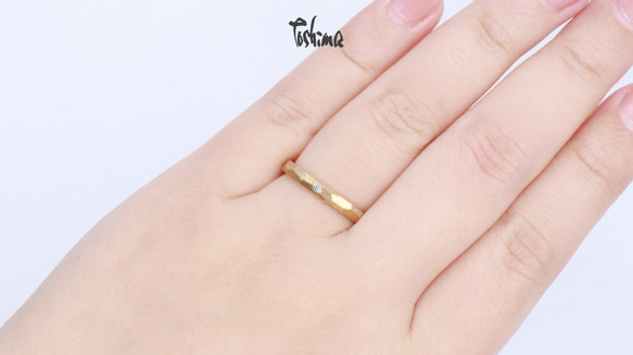 槌目 プラチナK10K18ゴールド ペアリング マリッジリング 結婚指輪 誕生日・記念日のプレゼントにも！ 指輪・リング Toshima 通販 15228452｜Creema(クリーマ)