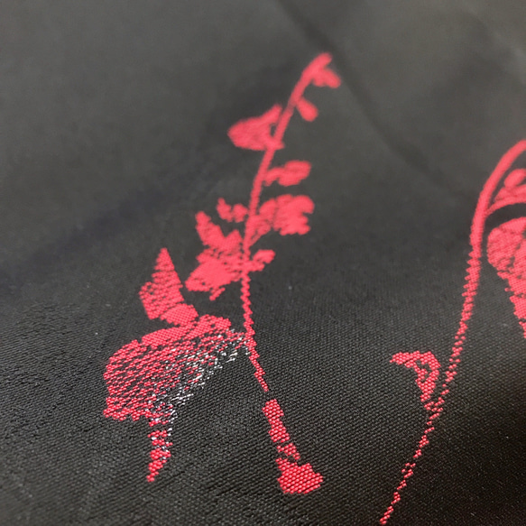 着物リメイク Vネックロングワンピース 両スリット 衣装 和ドレス リボン 和柄 黒赤 M～LL （N41103) ワンピース 和 ...