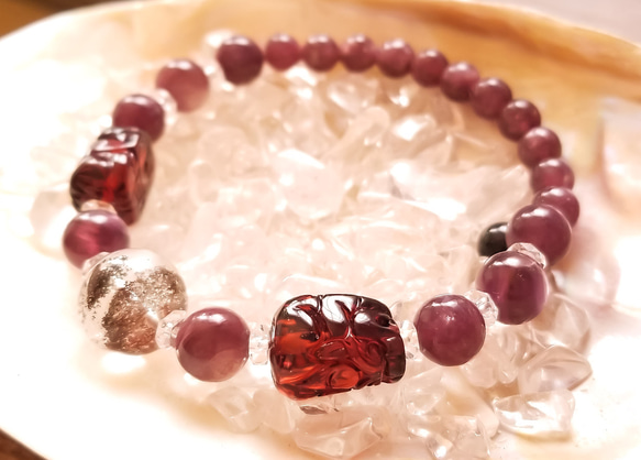 ﾌﾞﾗﾝﾃﾞｰｱﾝﾊﾞｰ(貔貅・ヒキュウ)＆ガーデンクォーツ【癒しのお守り】ブレスレット - ろ98 ブレスレット 真瑠 maru 通販 ...