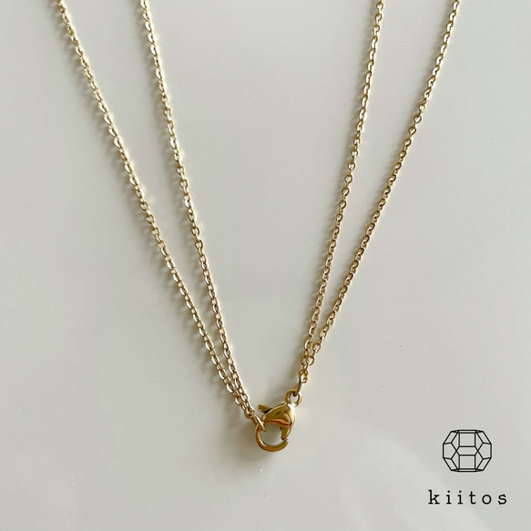 開著！ OK ♪ 316L 醫用不銹鋼雙環項鍊金屬防過敏不銹鋼 項鍊 kiitos★金属アレルギー対応アクセ 的作品 15244135｜Creema