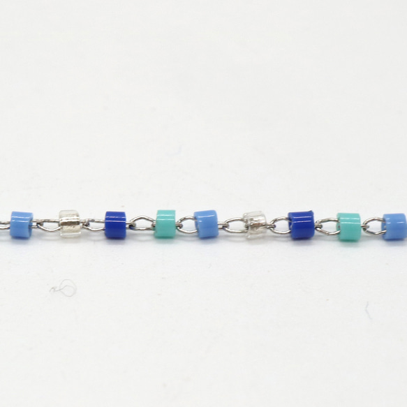 beads-C-001 ビーズチェーンMIX（ブルー系）約1.5mm【50cm】 金具・チェーン ジュリアン 通販 15245579 ...