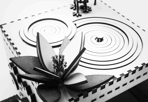 からくり - ミニ水面 - Water Drop Automata - Limited Edition 木材・板 RossMcSweeney ...