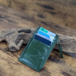 コンパクト財布 小さめ 薄い カード入れ かさばらないサイフ イタリアンレザー グリーン プレゼント ギフト その他ミニ財布・コンパクト財布 ...