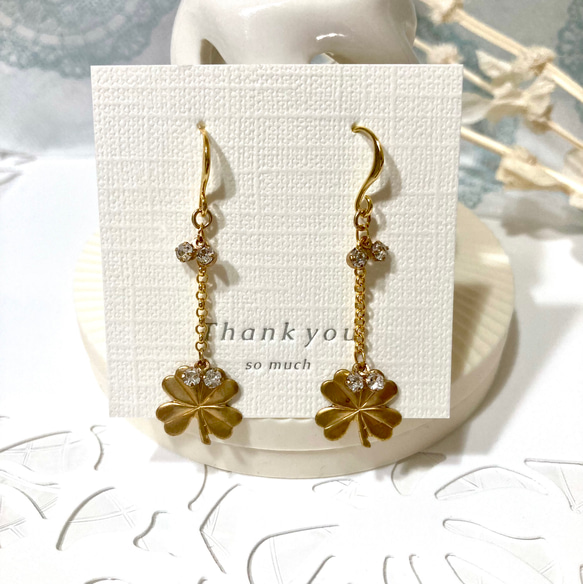 幸せを呼ぶピアス ⋆͛ ピアス（フック・チェーン） 凛 通販 15250696｜Creema(クリーマ)