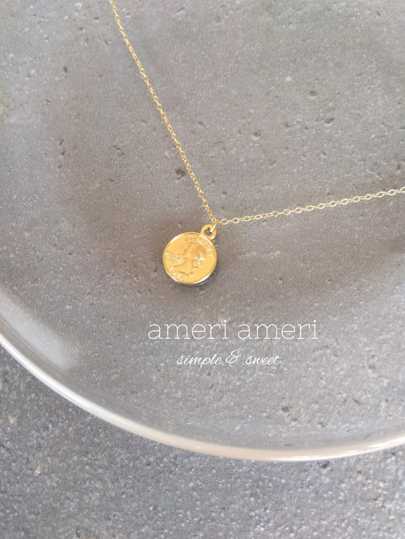 送料無料 k14gf コインネックレス ネックレス・ペンダント ameri ameri 通販｜Creema(クリーマ)