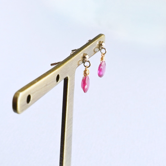 Premium Series ︎14kgf ︎ルビーのピアス ピアス（スタッド・一粒） KAN 通販 15254700｜Creema(クリーマ)