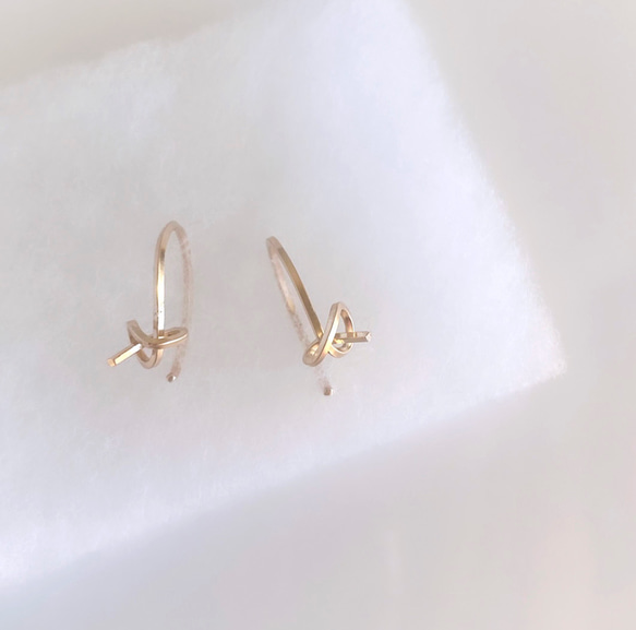 14kgf AND 2way キャッチレス フープピアス ピアス（フープ） f accessory 通販 15256677｜Creema(クリーマ)