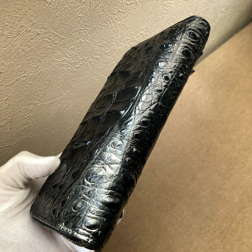 特注 クロコダイル長財布 ワニ×ヘビ 肚革 小銭入れあり 一枚革 特注 クロコダイル長財布 ワニ×ヘビ 肚革 小銭入れあり 一枚革