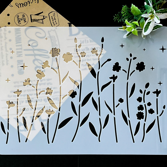 【1557】ステンシルプレート② その他素材 green 通販 15272855｜Creema(クリーマ)