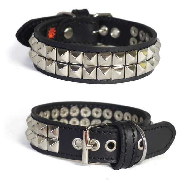 大きめの小型犬用革首輪（黒）SmallTypeG525-S2R リード・首輪 extraheavy 通販｜Creema(クリーマ) 15273225