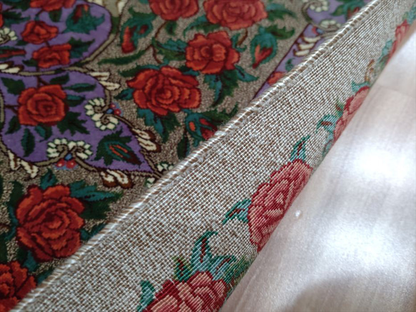 ペルシャ絨毯クム産シルク 薔薇 タバタバイ工房 玄関マット 93x60cm AD7013 カーペット・絨毯・ラグ・マット オリエンタルラグファクトリー自由が丘 通販 15281120 ...