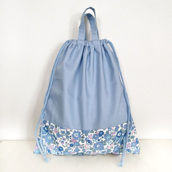 リバティ ベッツィ 巾着袋 お着替え袋 ブルー 給食袋 FONDUE 通販 15283897｜Creema(クリーマ)