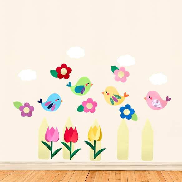 【春の壁面】ことり チューリップ 保育園 幼稚園 高齢者施設 入園 卒園 3月 4月 5月 掲示板 POP 雑貨・その他 ほぼさぽ 通販 ...