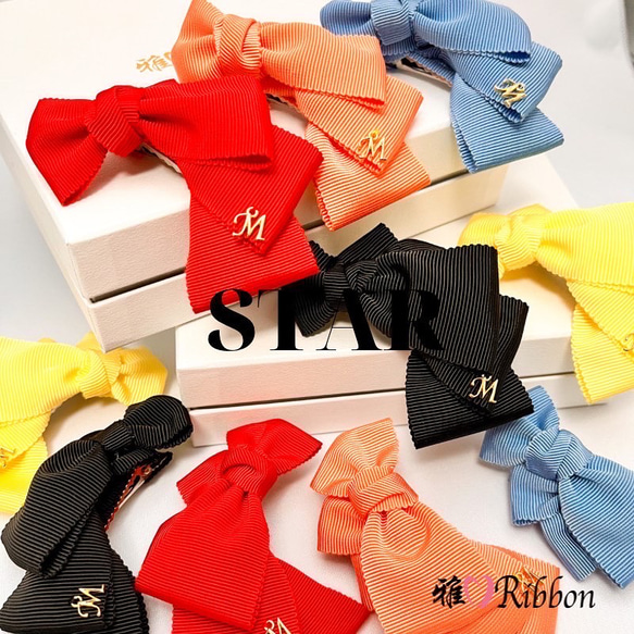 【流れ星 モチーフ リボン】STAR ヘアクリップ・バナナクリップ 雅Ribbon 通販 15294334｜Creema(クリーマ)
