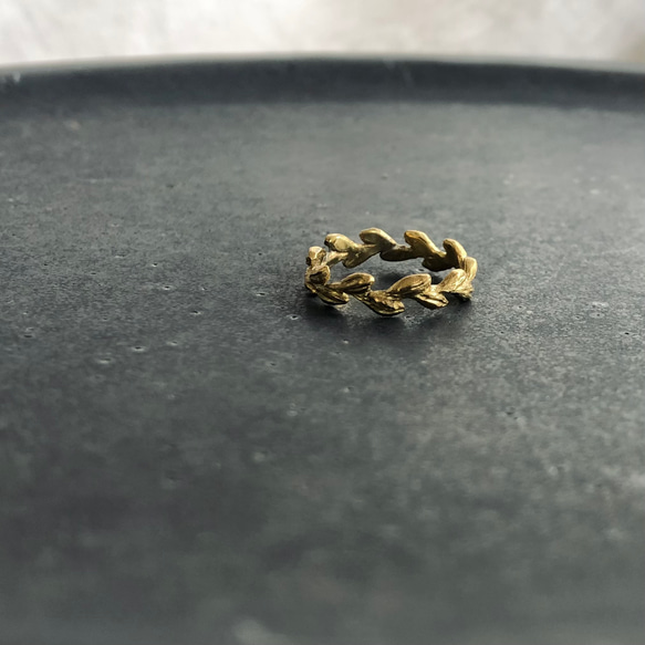 麦リング 真鍮-Brass ring 指輪・リング Barie 通販 15294358｜Creema(クリーマ)