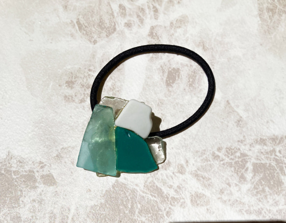 シーグラス ポニーフック ヘアゴム ayakaaav12v 通販｜Creema(クリーマ) 15304621