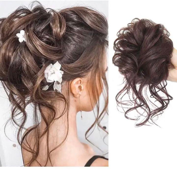 ウィッグ4色からお選 シュシュウィッグ カール エクステ 和装9/23 その他ファッション bnb shop2 通販 15304911 ...