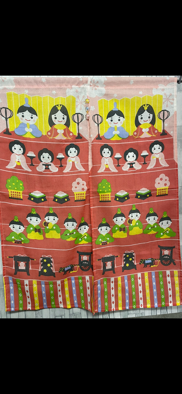ひな祭り暖簾 カーテン Only-わん🐾 通販｜Creema(クリーマ) 15305371