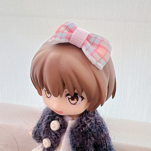 春色チェックのリボンA ねんどろいど ヘアバンド・ターバン Voyage 通販｜Creema(クリーマ)