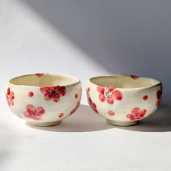 ご飯茶碗 梅 手びねり 小さめ A 茶碗・めし碗 しののめラボ 通販 15309516｜Creema(クリーマ)