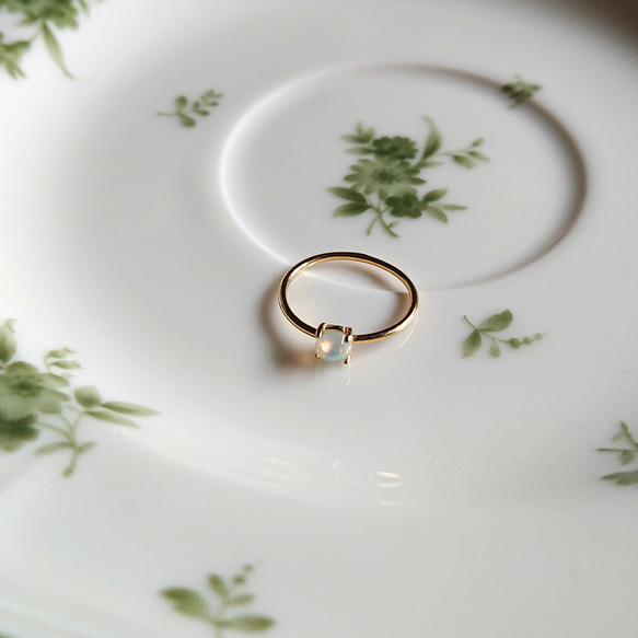 ひとつぶの幸せ*オパール14kgf リング (11号) 指輪・リング アトリエはりねずみ おねーちゃん 通販 15310783｜Creema(クリーマ)